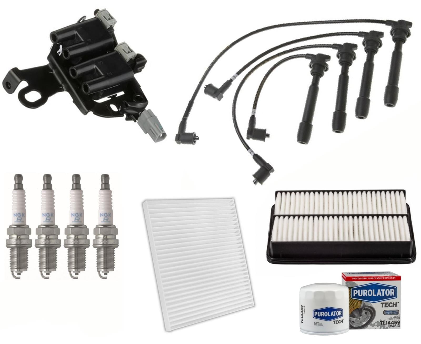 Ignition Coil Wires Spark Plugs & Filters For Hyundai Tucson 2.0L 2005 ...