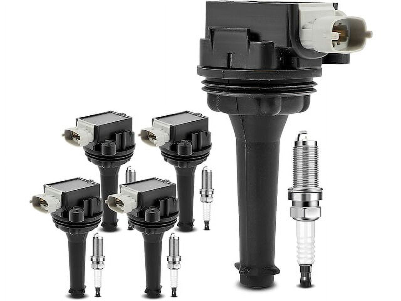 Ignition Coil and Spark Plug Kit 10 - Compatible with 2004 - 2010 Volvo S40 2.4L 5-Cylinder 2005 ...