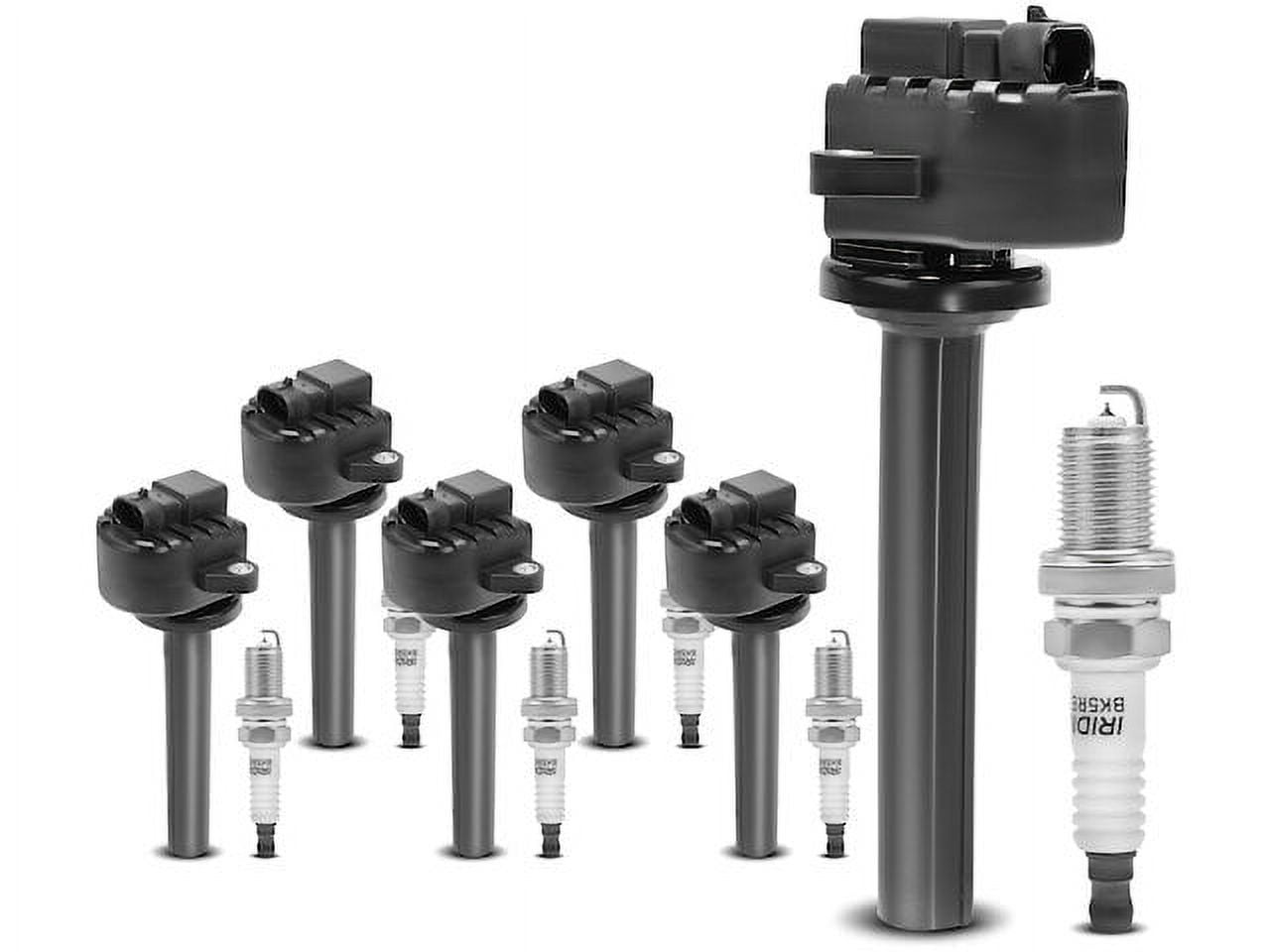 Ignition Coil and Spark Plug Kit 6 - Compatible with 2000 - 2002 Isuzu ...