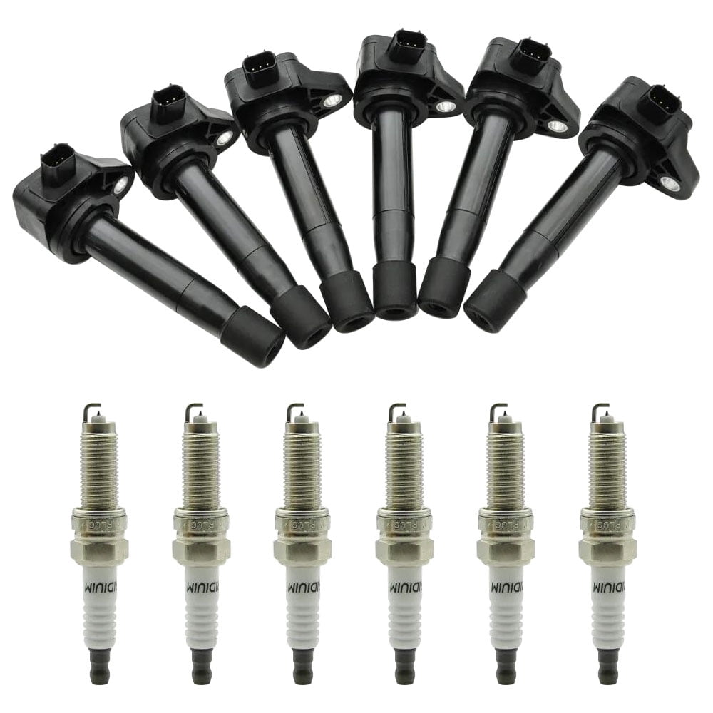 Ignition Coil and Spark Plug Set (6-Pack) for Honda Accord, TL, TSX V6 ...