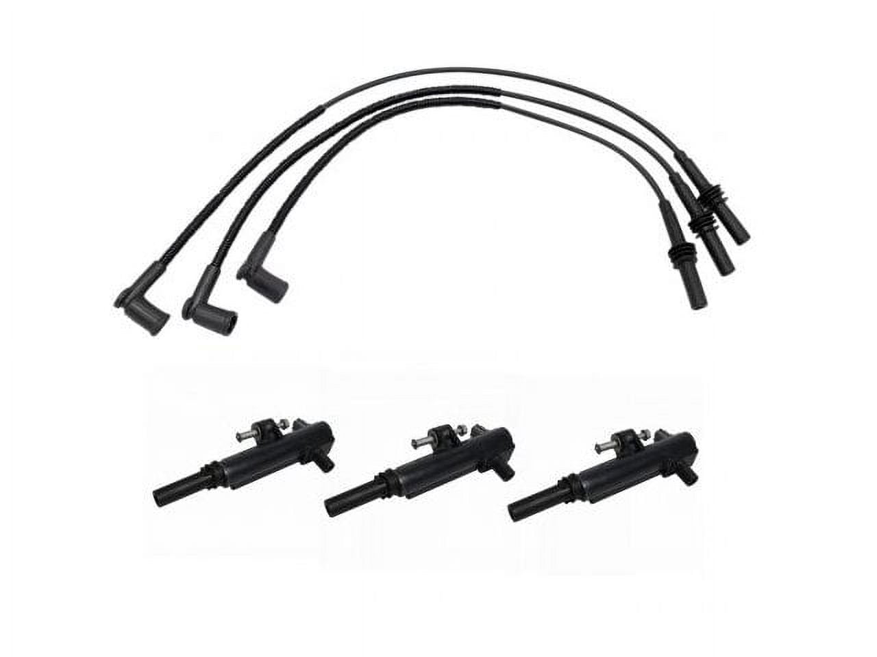 T.RQ Ignition Coil and Spark Plug Wire Set, 4 Piece Kit, Compatible ...