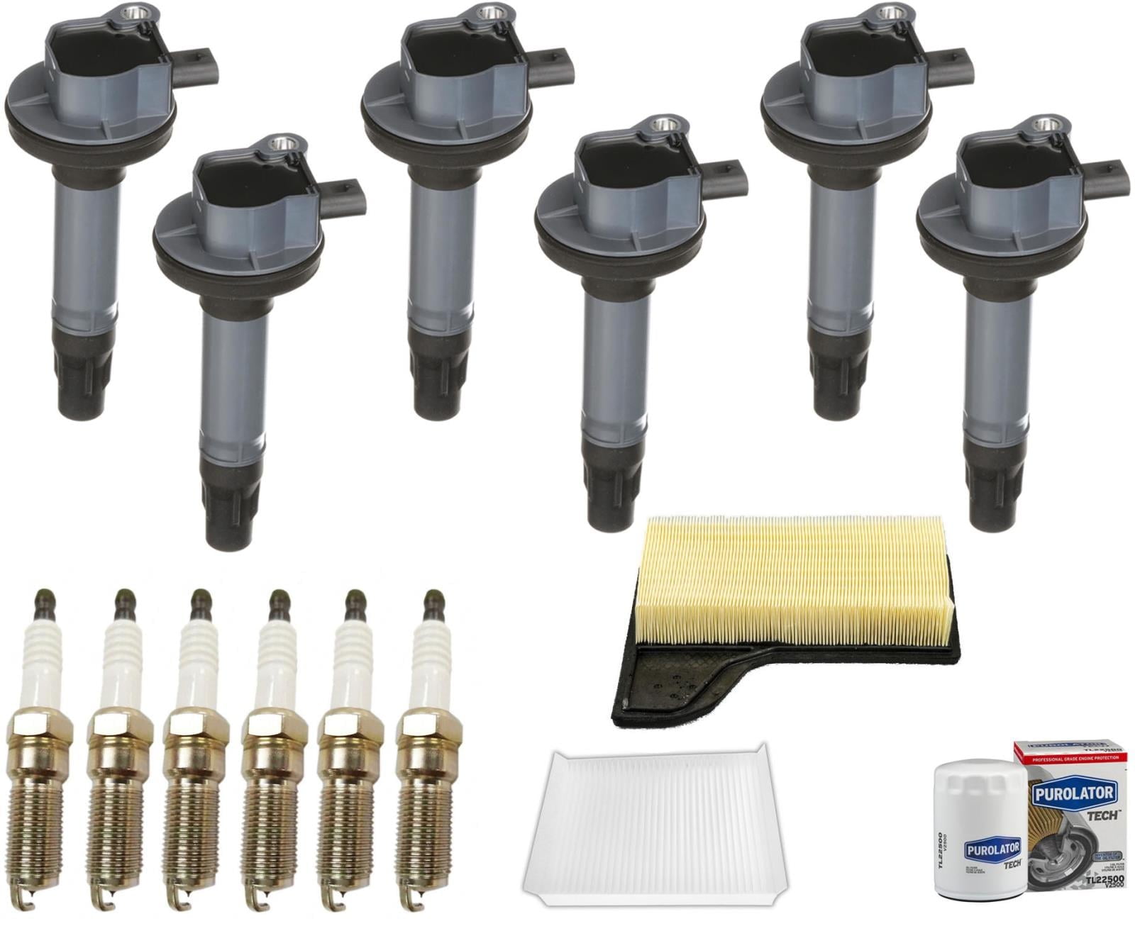 Ignition Coils & Platinum Spark Plugs Tune Up Kit For Ford Mustang 3.7L ...