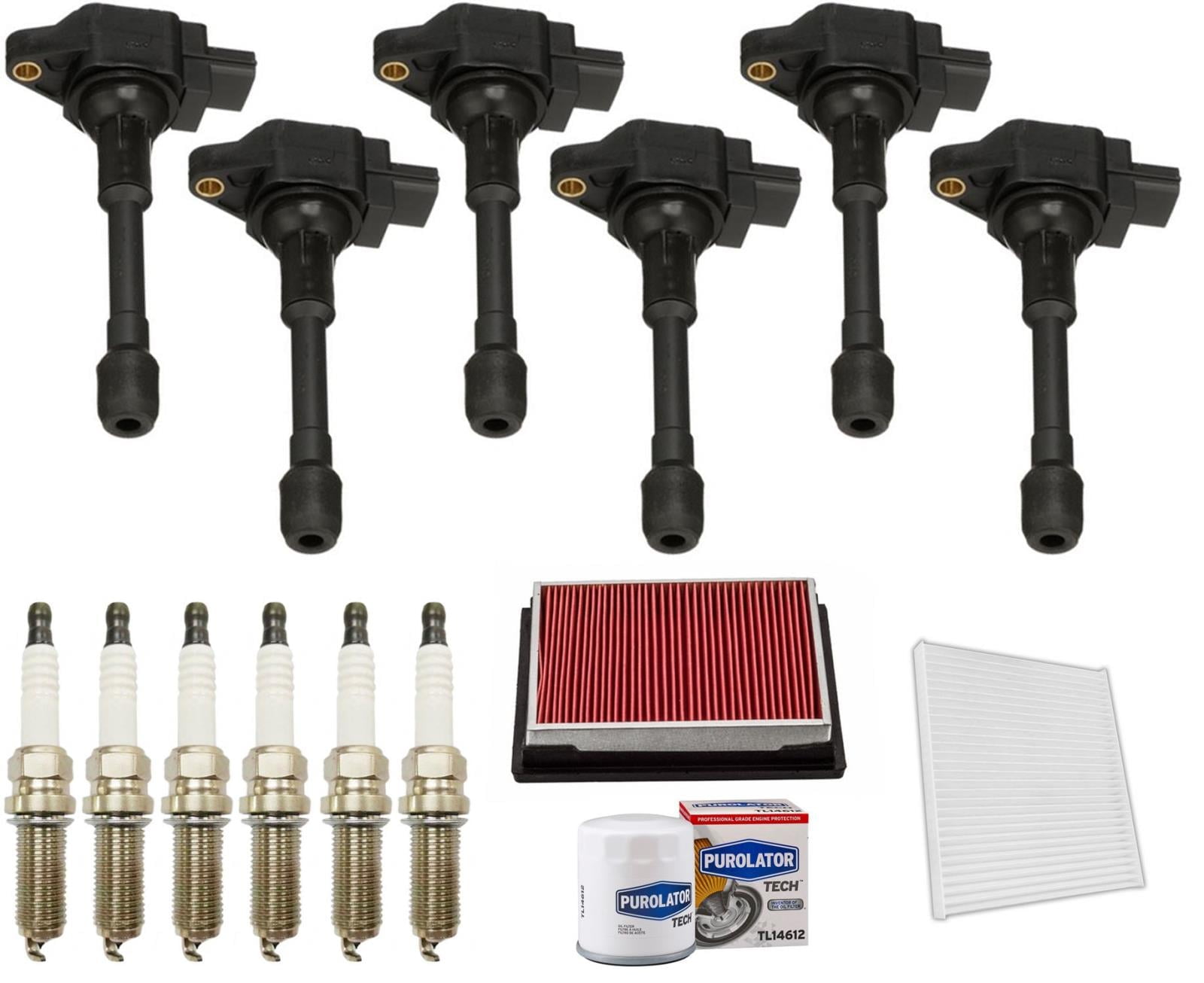 Ignition Coils Spark Plugs Tune Up Kit For Nissan 370Z 3.7L 2009-2020 ...