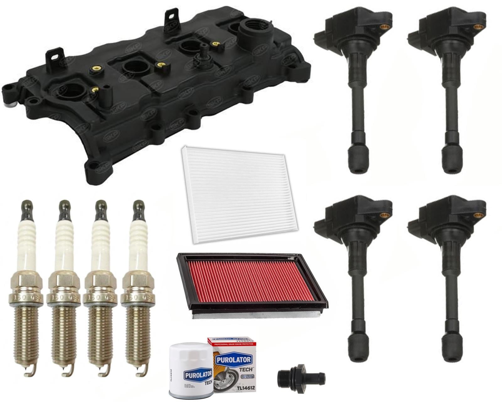 Ignition Coils Spark Plugs Valve Cover & Filters For Nissan Sentra 2.5L ...