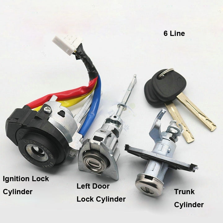 Ignition Cylinder-Car Lock Cylinder for Hyundai Sonata 8, Complete Lock ...