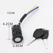 Ignition Key Switch 2 Wire Position for Electric Scooter E-Bike Lock ...