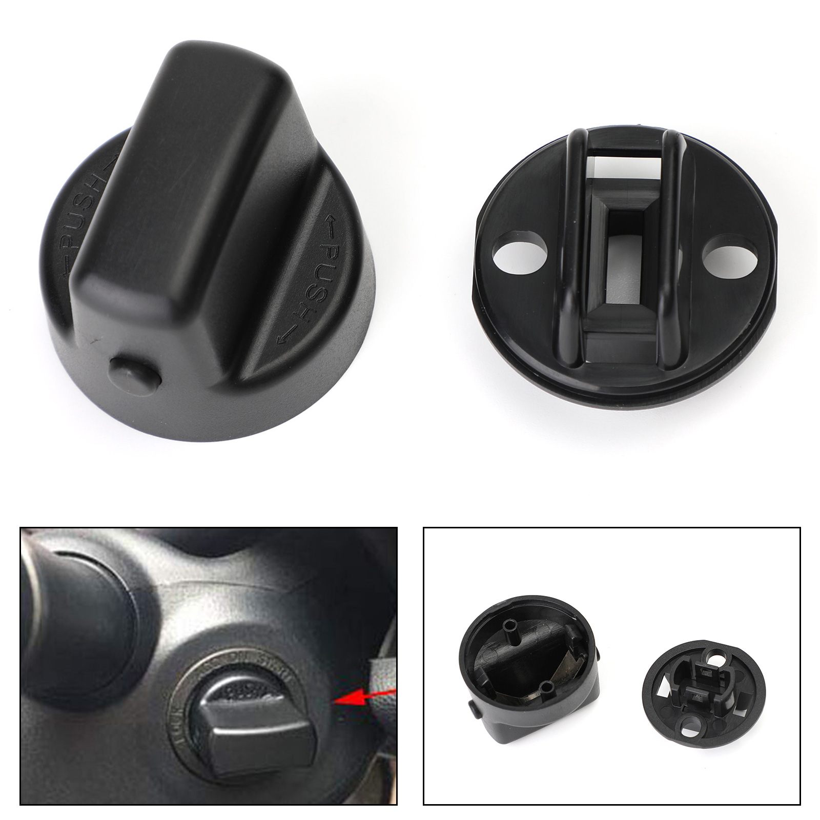 Ignition Key Knob Push Turn Switch & Base Mount Set For Mazda CX-7 CX-9 ...