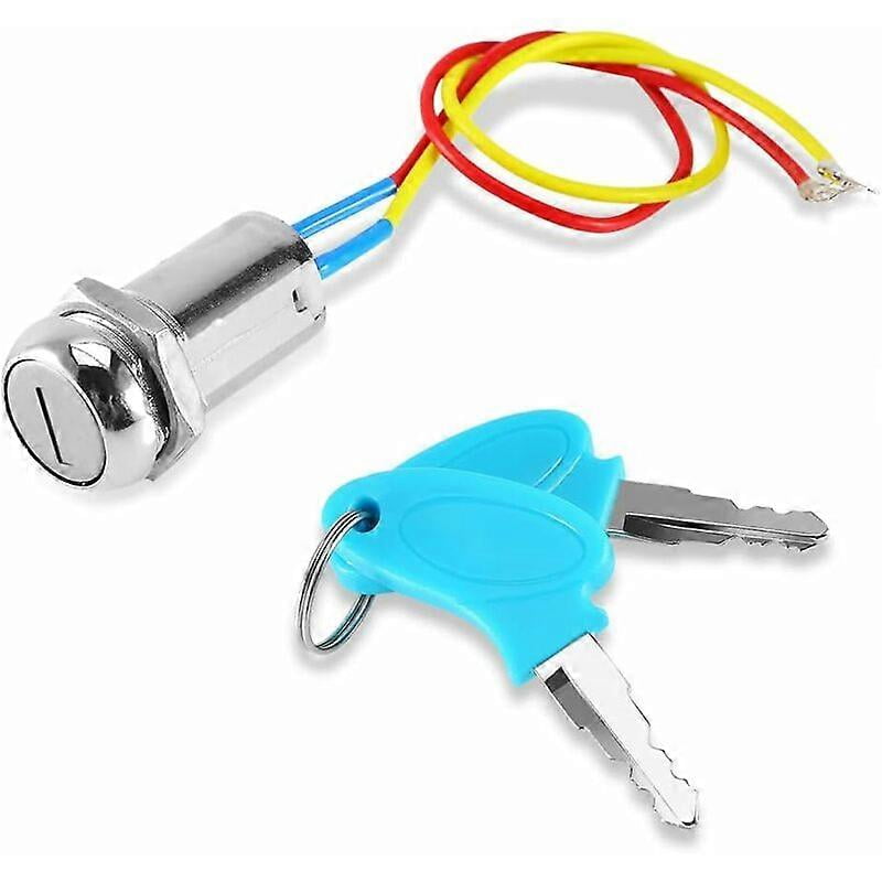 Ignition Key Switch 2 Wire Electric Key Switch Universal Lock Keys Key ...