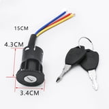 Ignition Key Switch 3 Wire Position For Electric Scooter E-Bike Lock ...