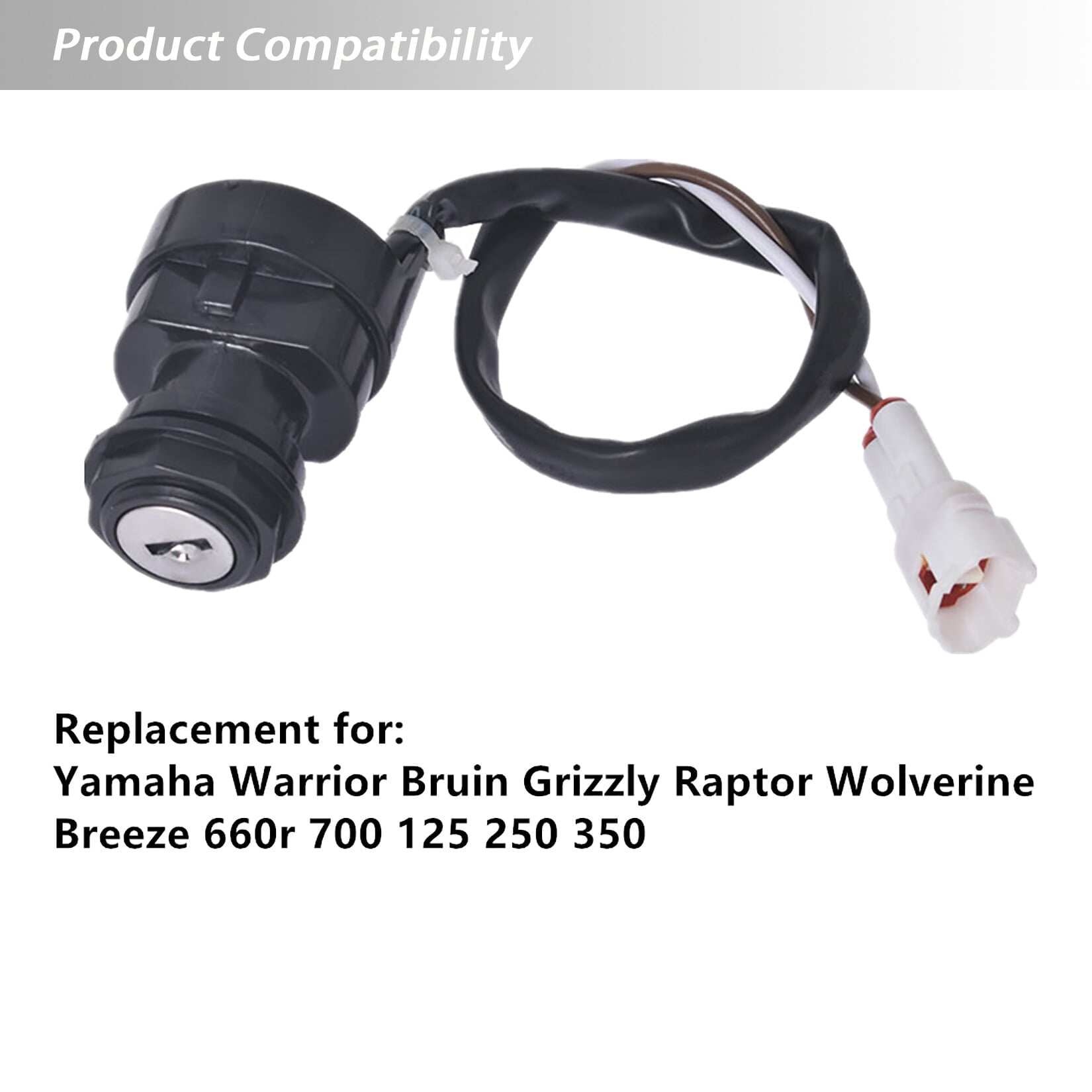 Ignition Key Switch 5LP825100000 Fit for Yamaha Warrior Bruin Grizzly ...