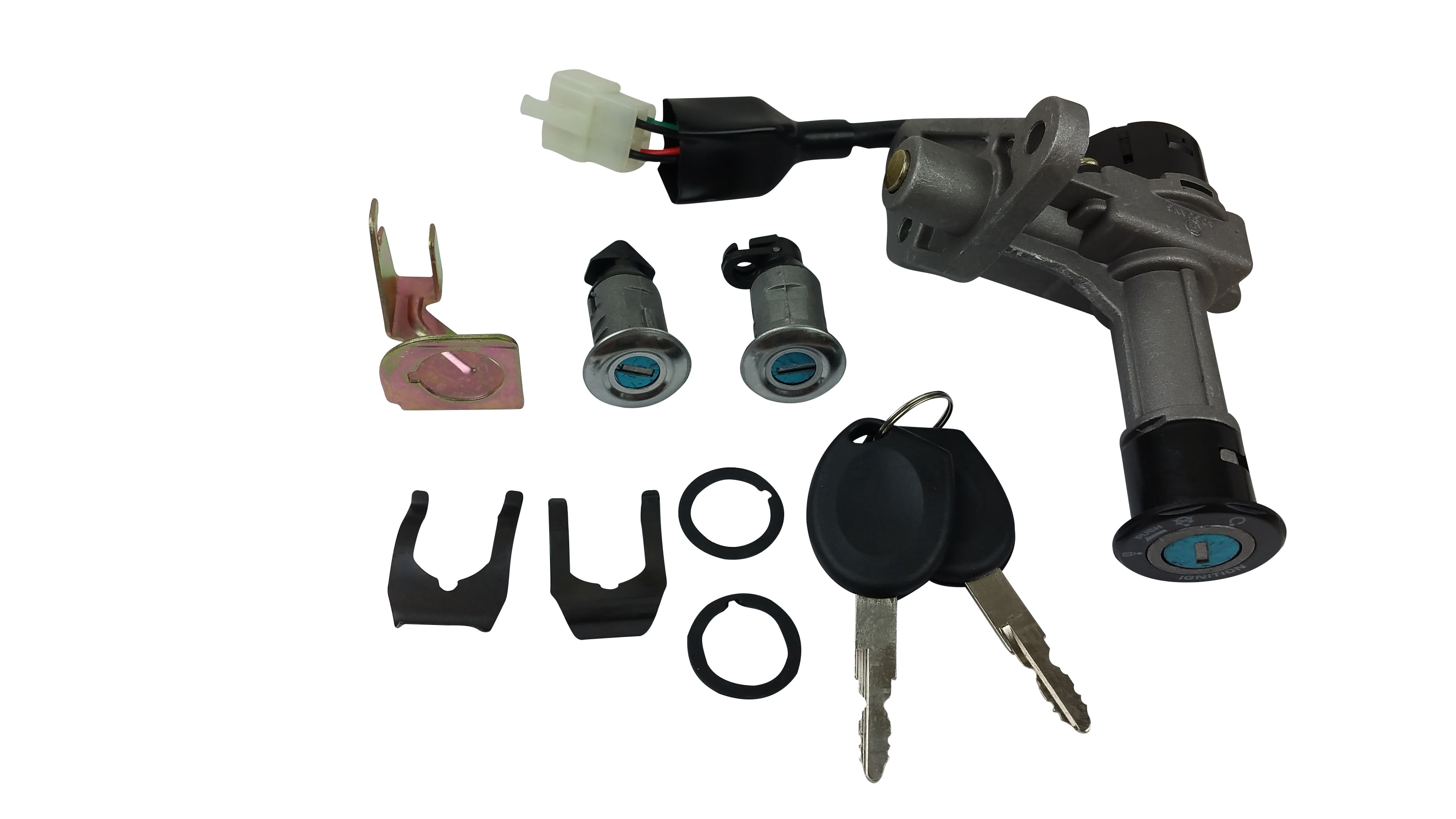 Ignition Key Switch Set 4 Wire 150cc GY6 Moped Scooter Taotao Roketa ...