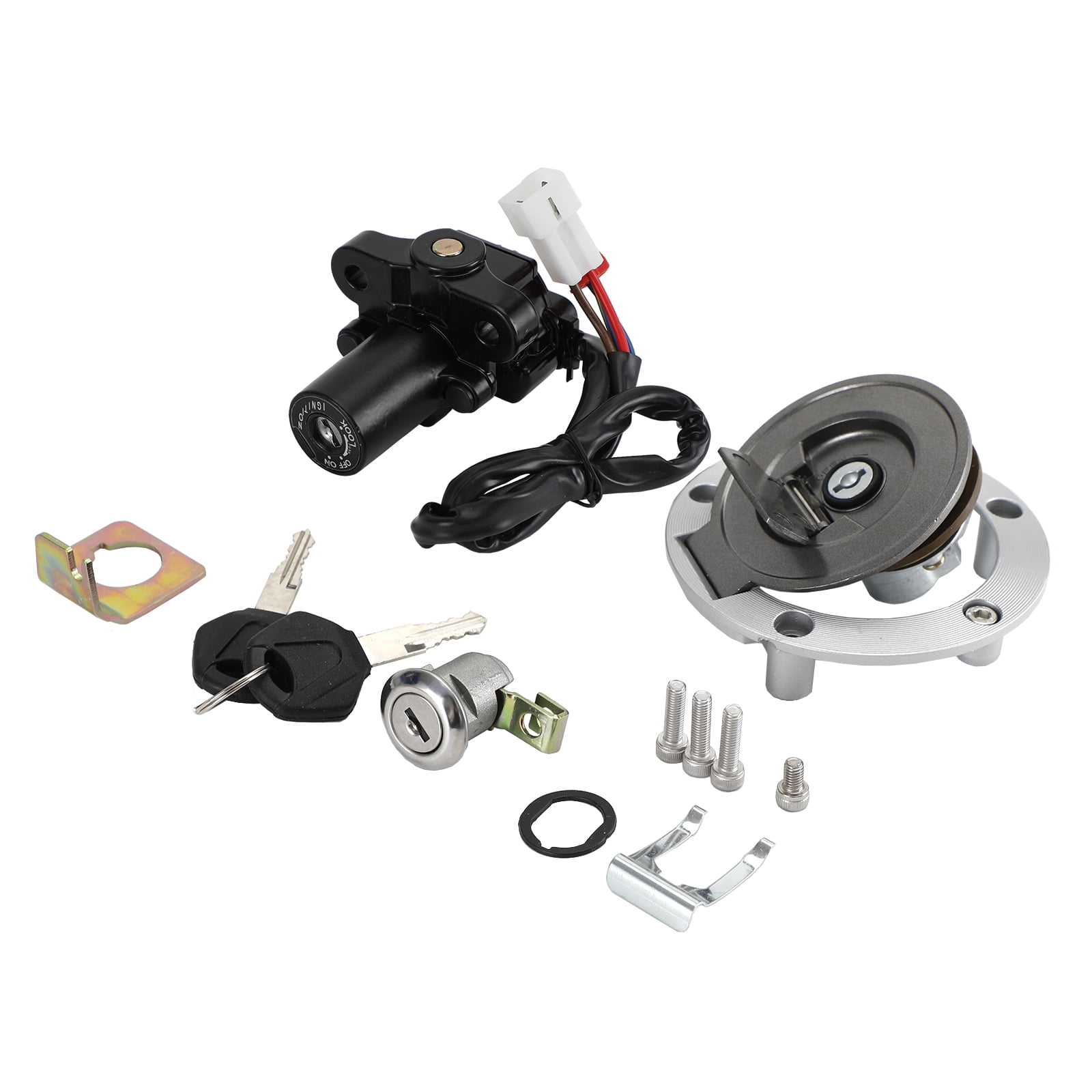 Ignition Key Switch Tank Cap Seat Lock Set For Yamaha YZF R1 2004-2014 ...