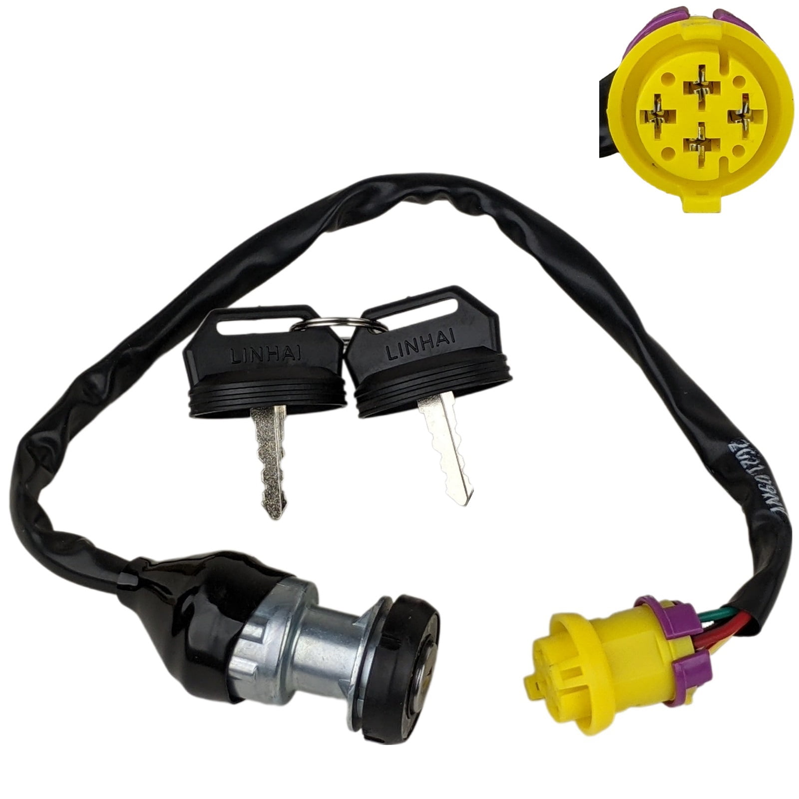 Ignition Key Switch with Waterproof Harness Plug for Linhai Goon Muddy ...