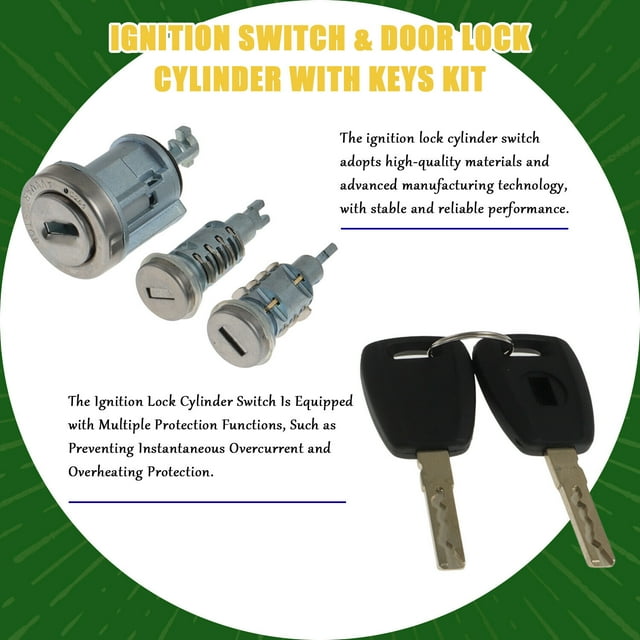 Ignition Lock & Door Cylinder with Keys Switch for Dodge Ram Promaster ...