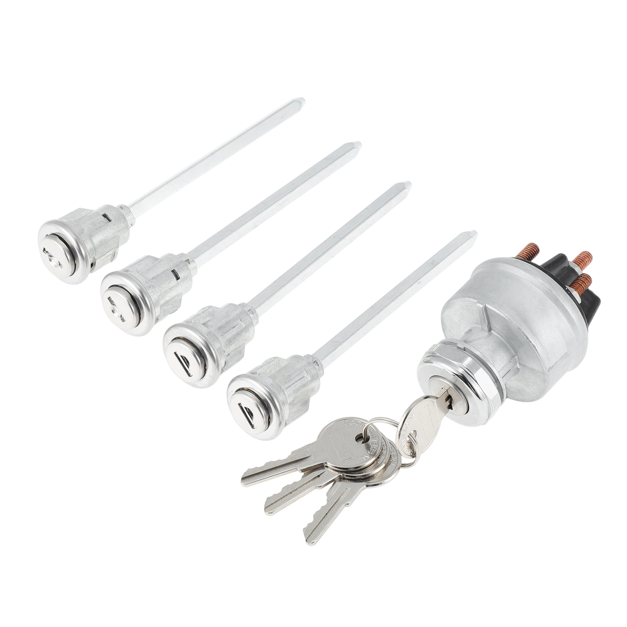 Ignition Switch Assembly Kit with 4 Door Lock Cylinders & 4 Keys for ...