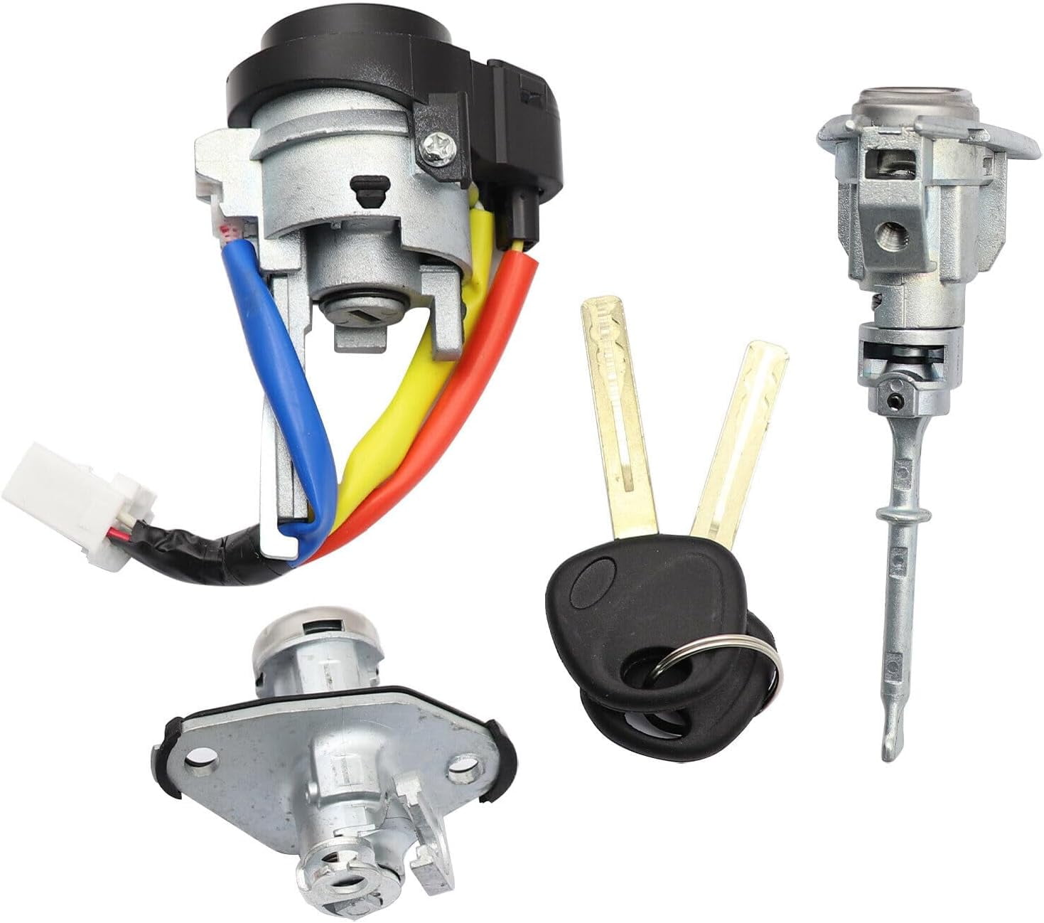 Ignition Switch Door Lock Cylinder with 2 Keys Compatible with Hyundai ...