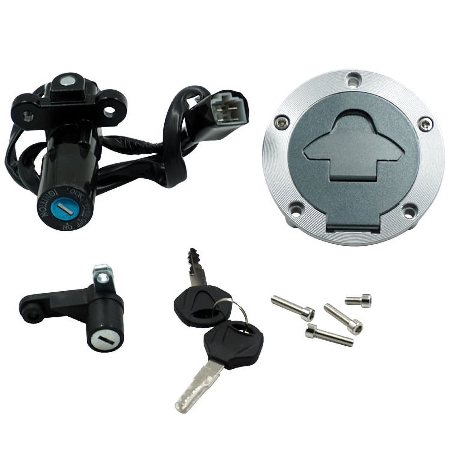 Ignition Switch Fuel Gas Cap Seat Lock Keys For Yamaha YZF R25 R3 2015 ...