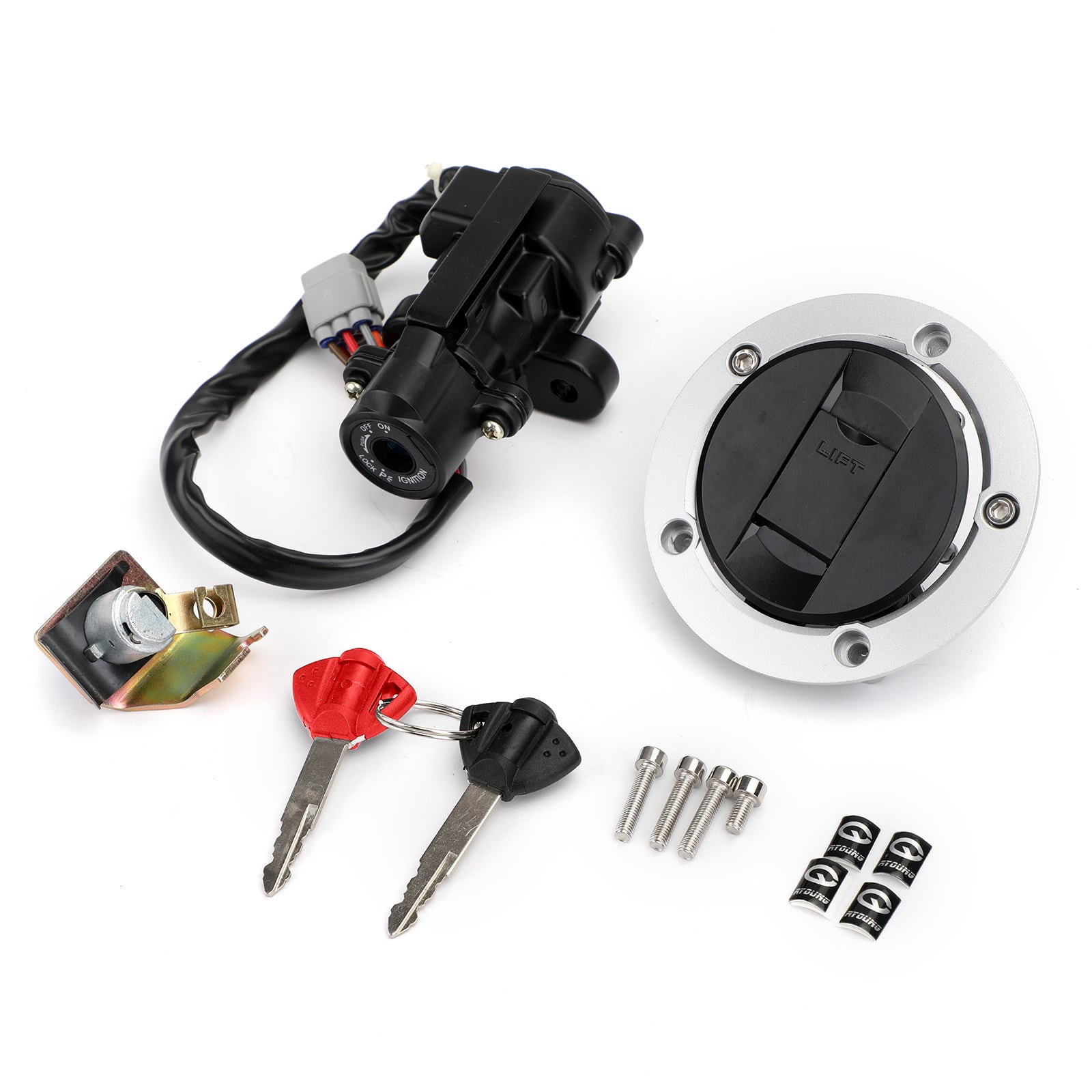 Ignition Switch Fuel Gas Cap Seat Lock Keys for Suzuki GSXR 600 750 ...