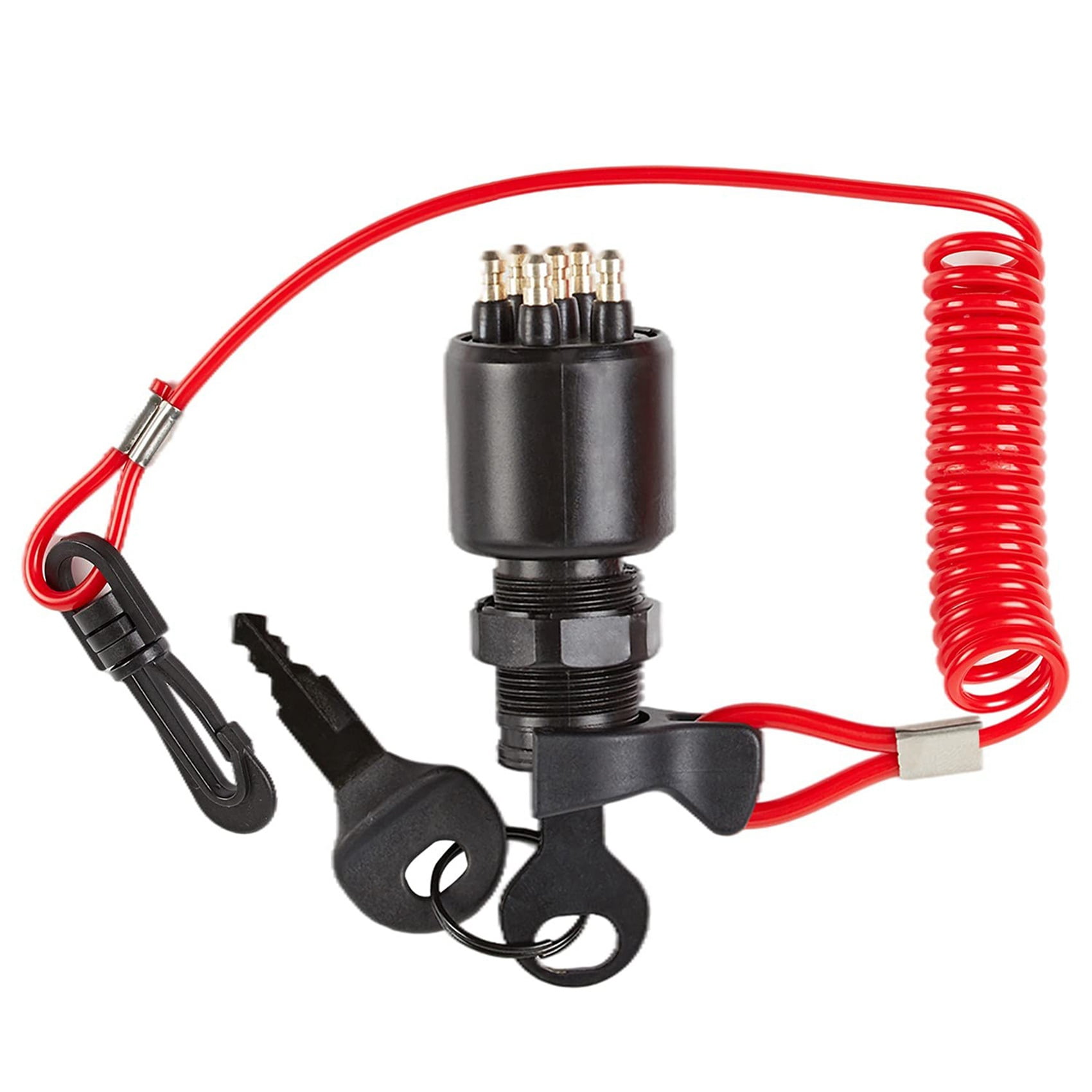 Ignition Switch Key Safety Lanyard Lock Assembly for OMC 1996 Up ...