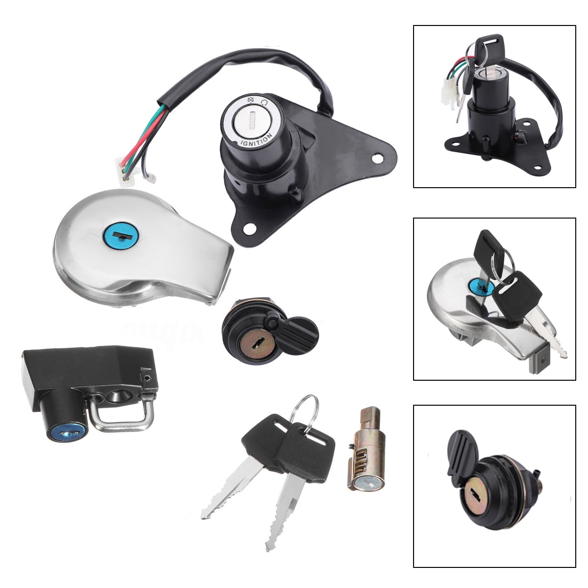 Ignition Switch Lock & Fuel Gas Cap Key Set For Yamaha Virago XV125 ...