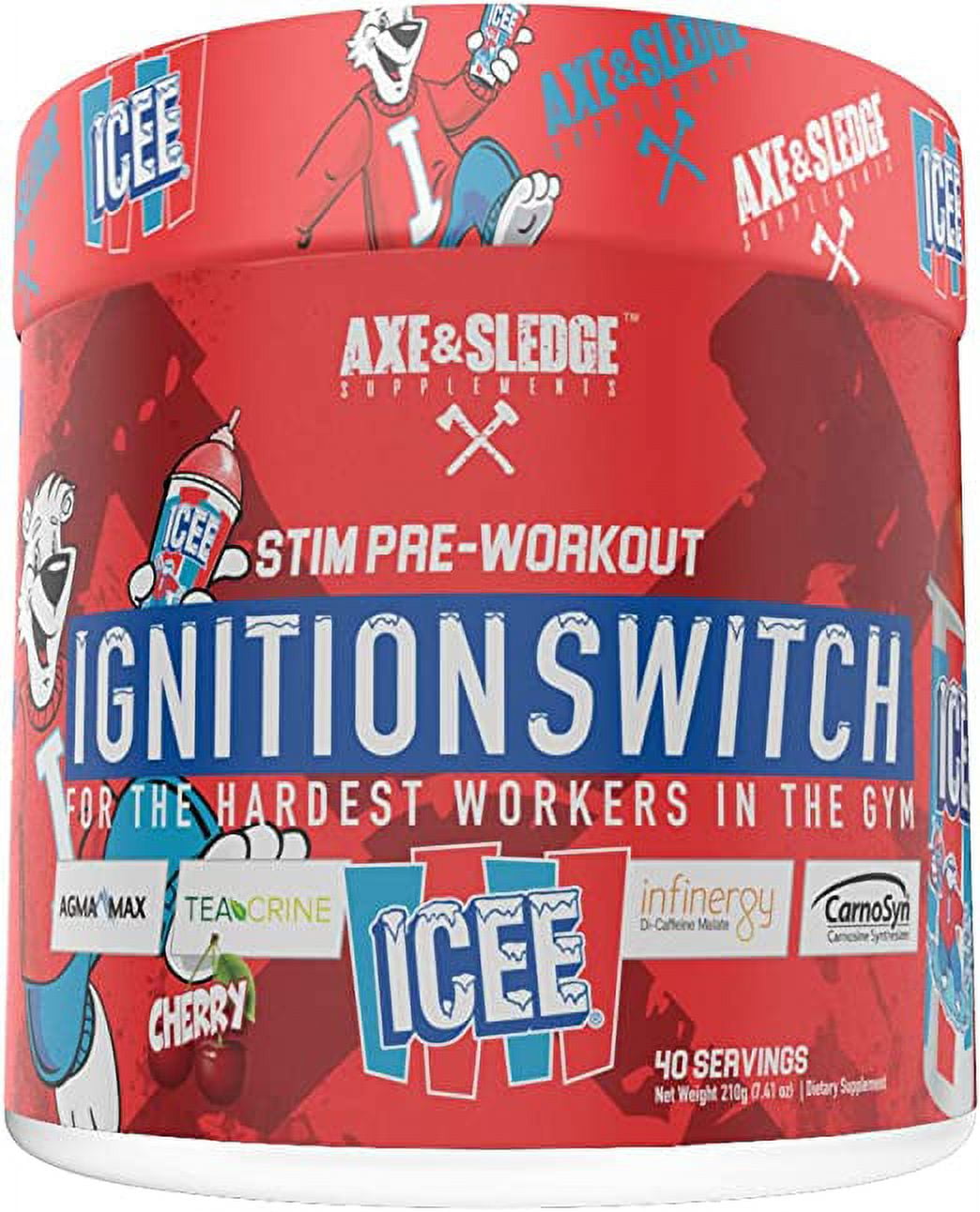 Ignition Switch Pre-Workout with CarnoSyn ICEE Cherry 40 Servings ...