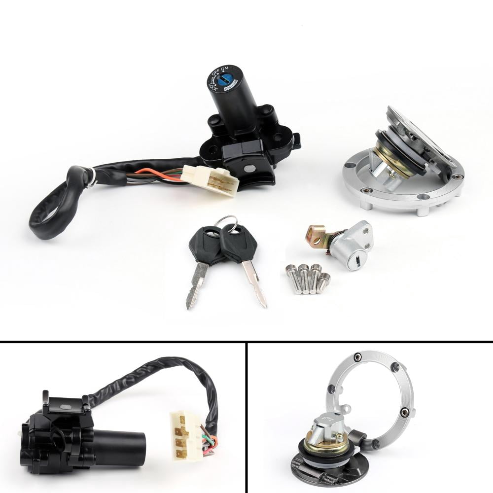 Ignition Switch Seat Gas Cap Cover Lock Key Set for Kawasaki EX Ninja ...