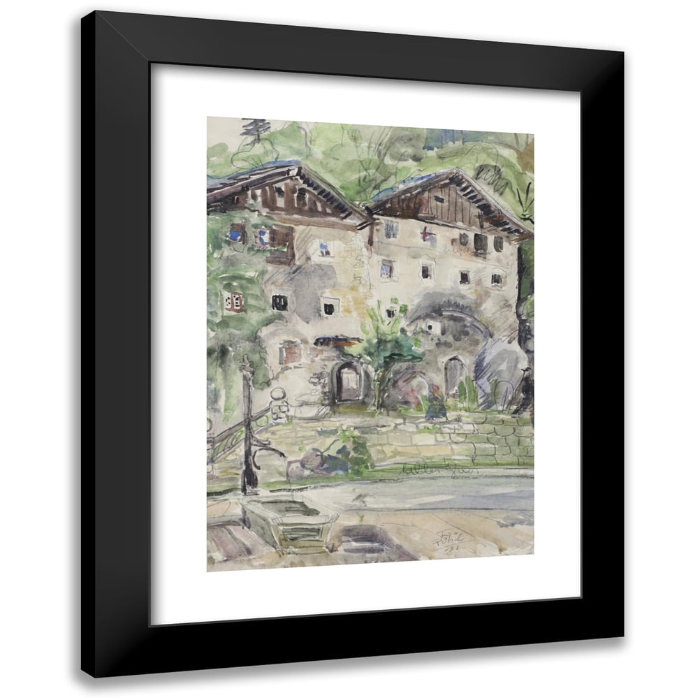 Igo Pötsch 14x18 Black Modern Framed Museum Art Print Titled - Line of ...