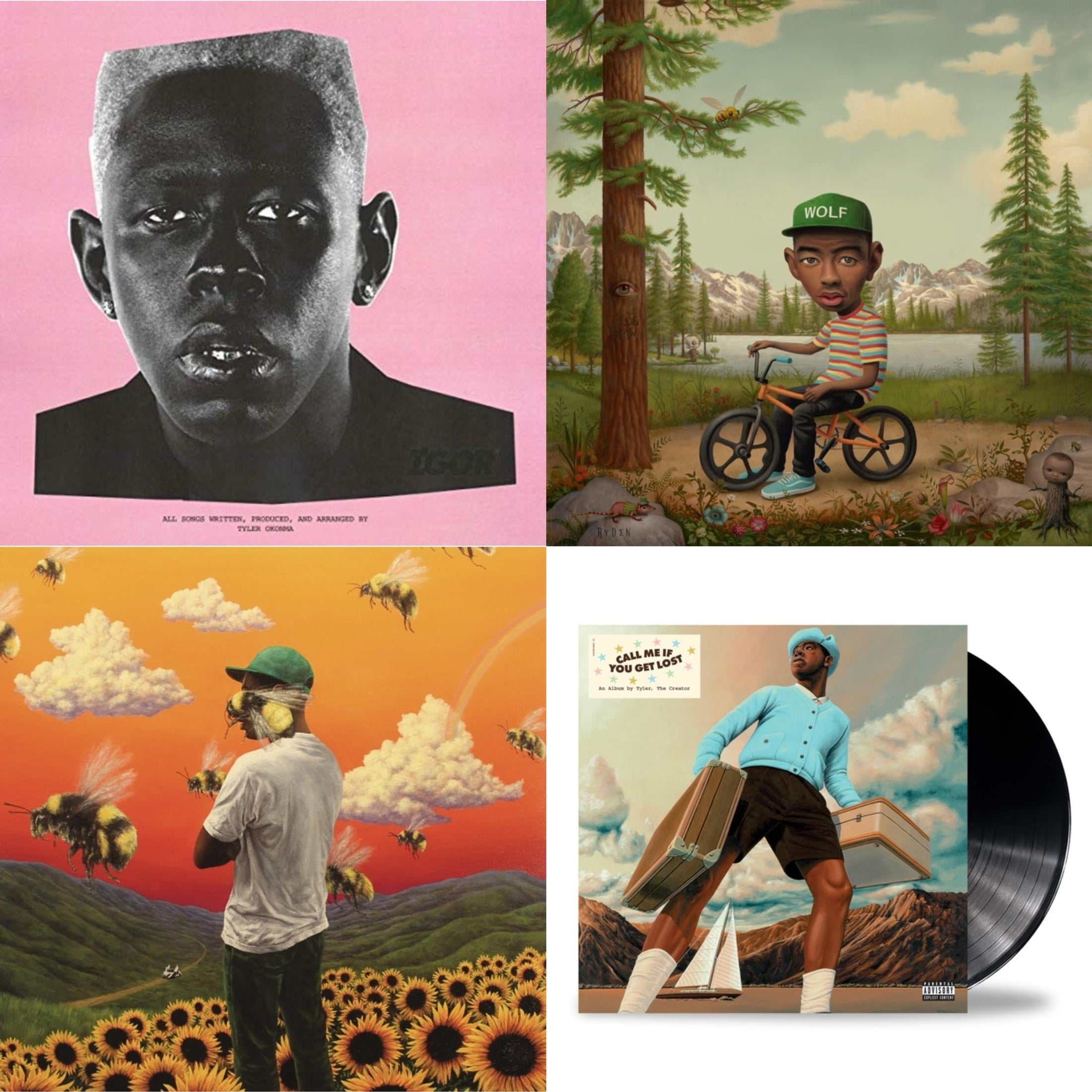 Igor (X) (150G) & Wolf (X) (2LP/Hot Pink Vinyl) & Flower Boy (2LP/150G ...