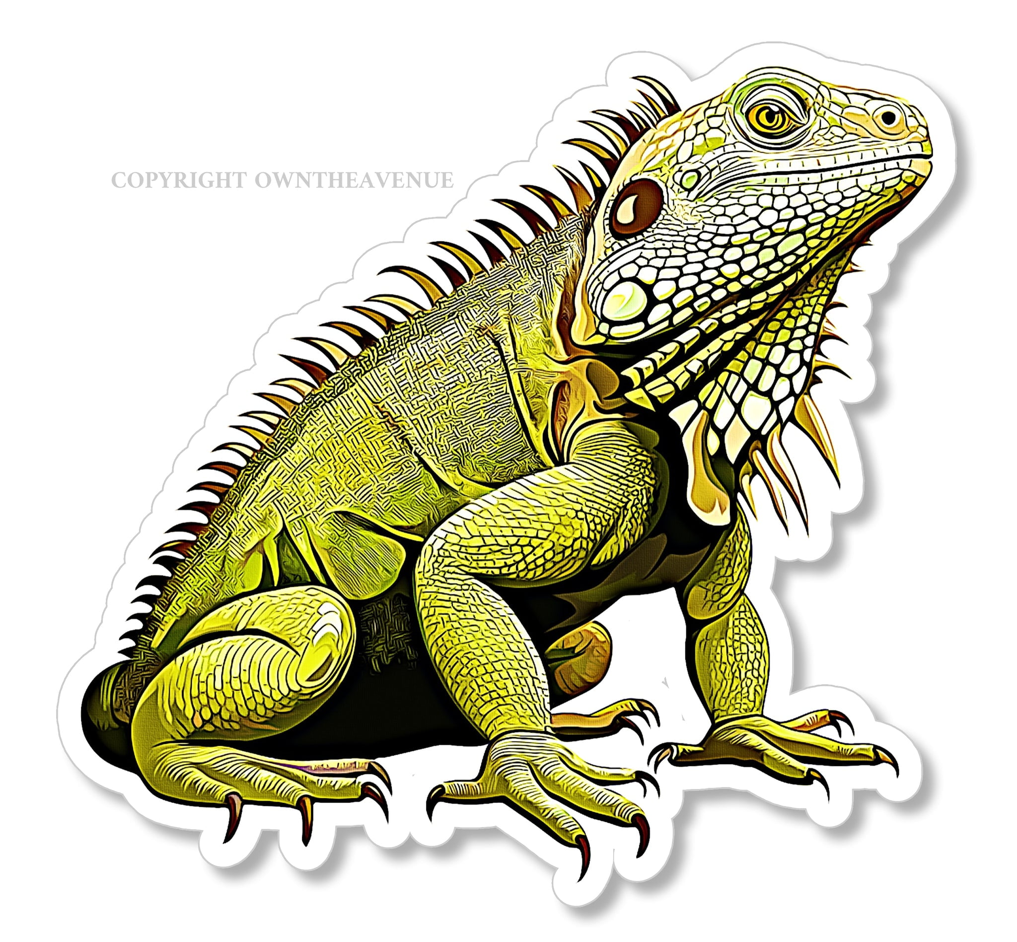 Iguana Green Car Truck Window Bumper Laptop Cup Cooler Vinyl Sticker ...