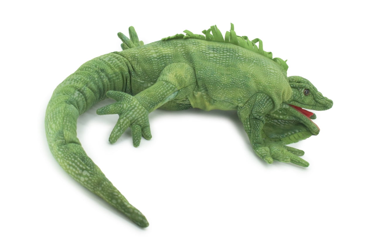 Iguana Hand Puppet, Very Nice Plush Lizard, Stuffed Reptile ...