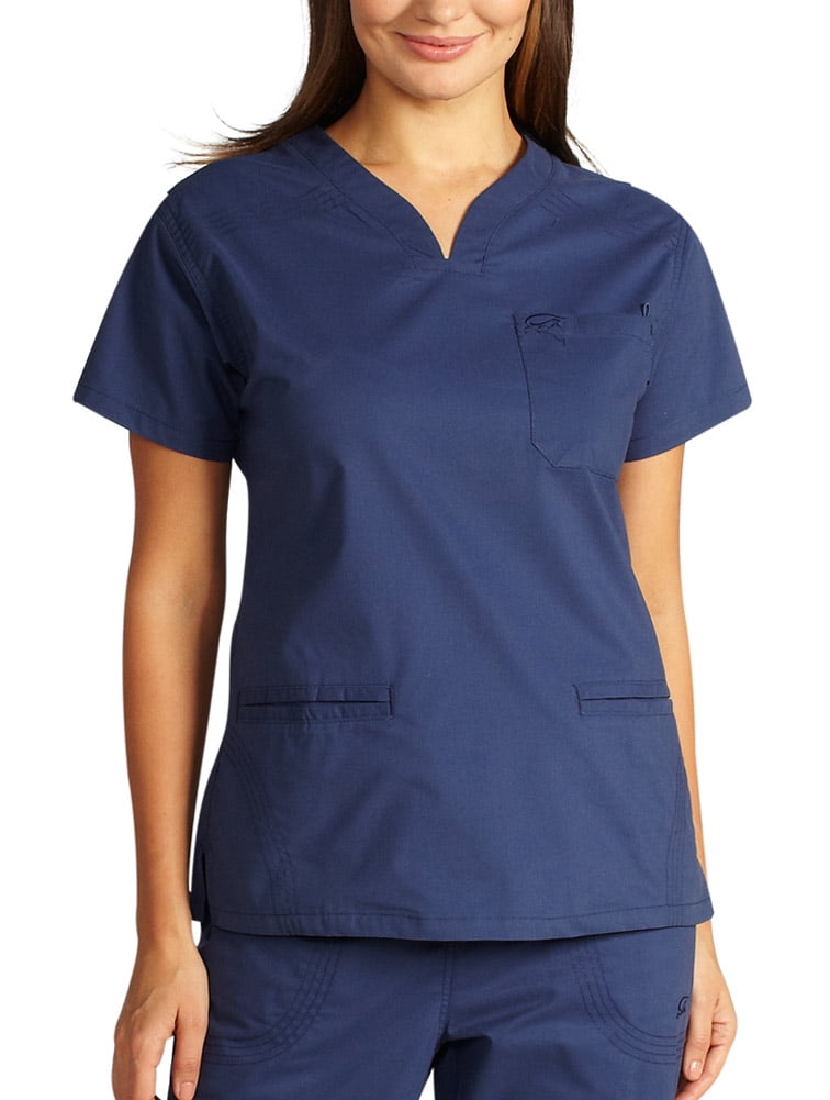Iguana Med Med Flex II 3-Pocket Sporty Top Monochromatic Scrub Top ...