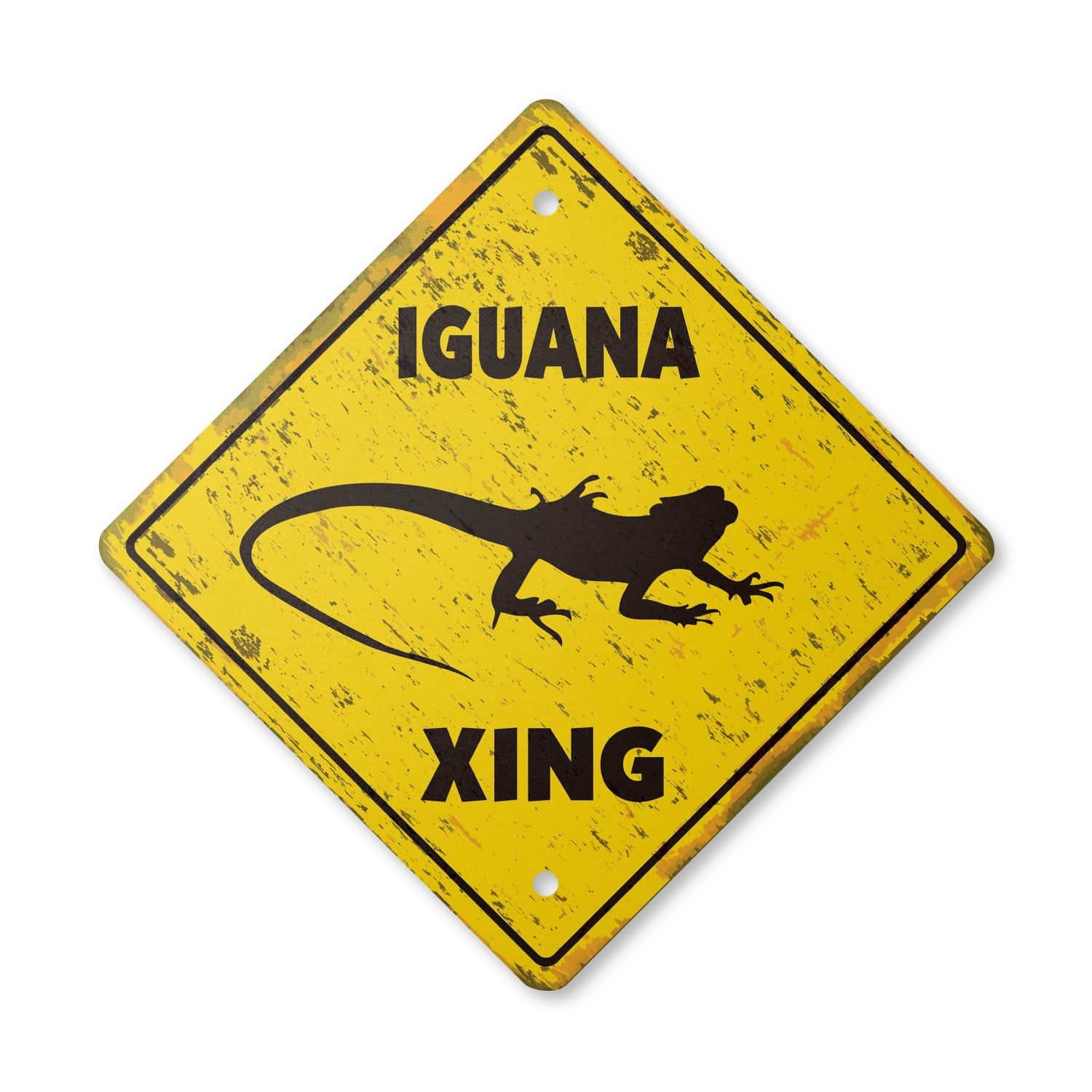 Iguana Vintage Crossing Sign Zone Xing | Indoor/Outdoor Plastic | 17 ...