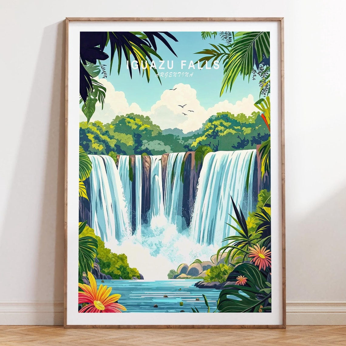 Iguazu Falls Argentina Travel Poster, Iguazu Falls Argentina Wall Art ...