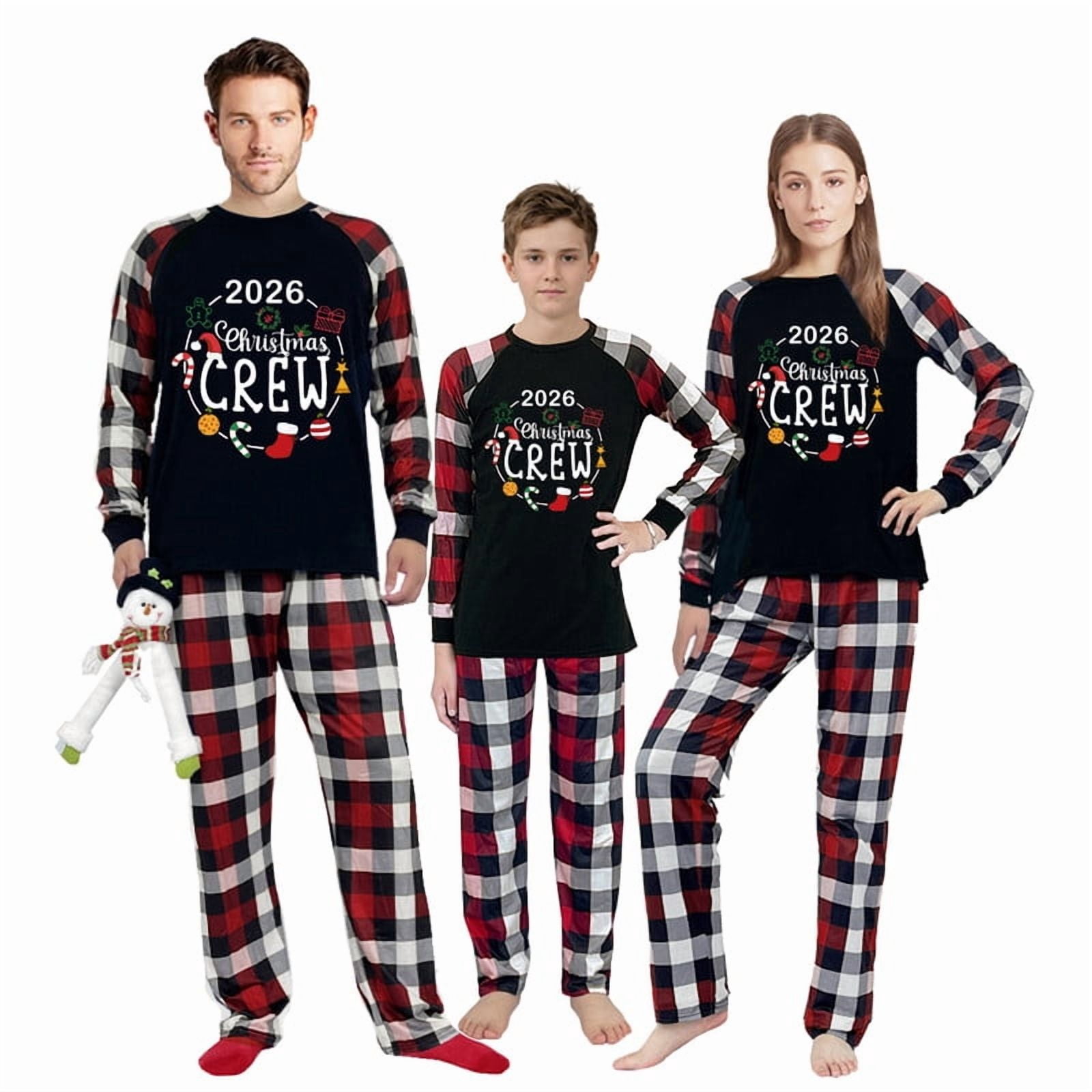 Ihaphap Family Christmas Matching Pajamas 2026 Christmas Crew Black ...