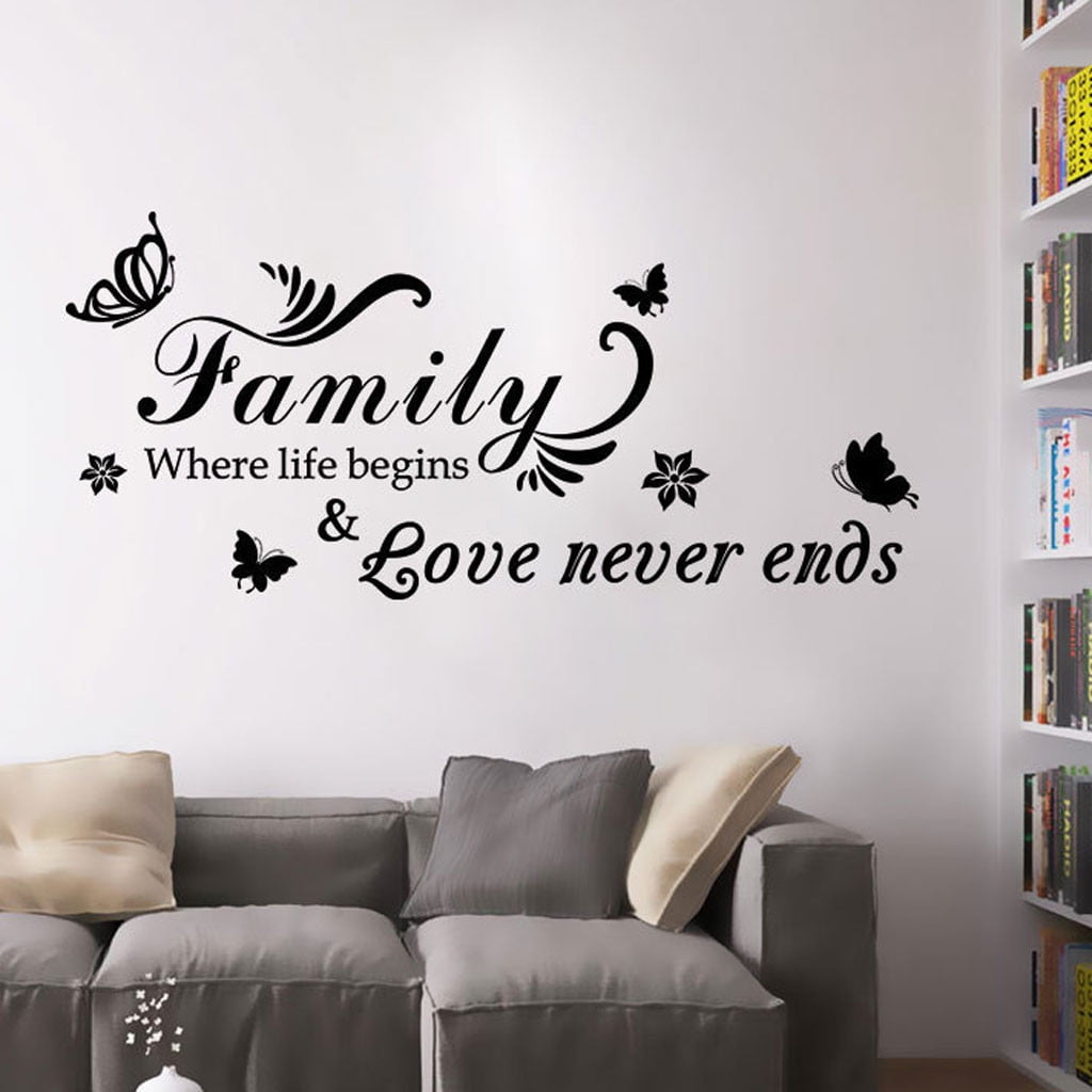 Ihgeha Backdrop Cubicle Decor Pvc Stickers Family Stickers A Living Are ...