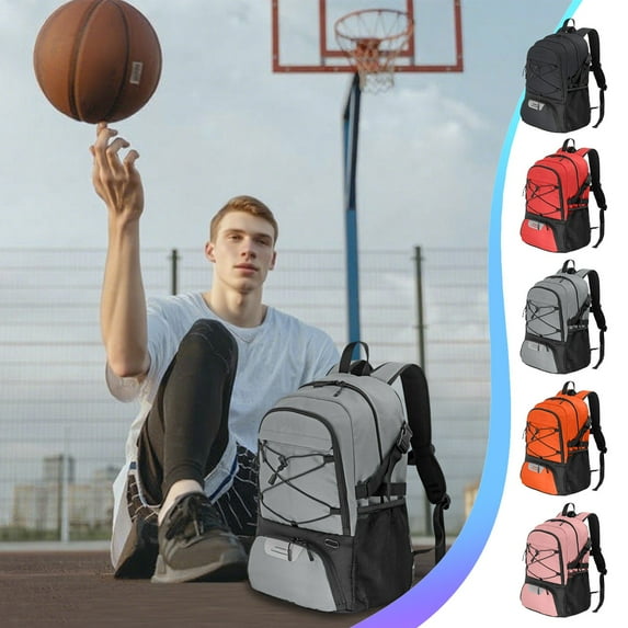 Ihhxva Basketball Backpack, Travel Sports Laptop Air Cushion Schoolbag ...