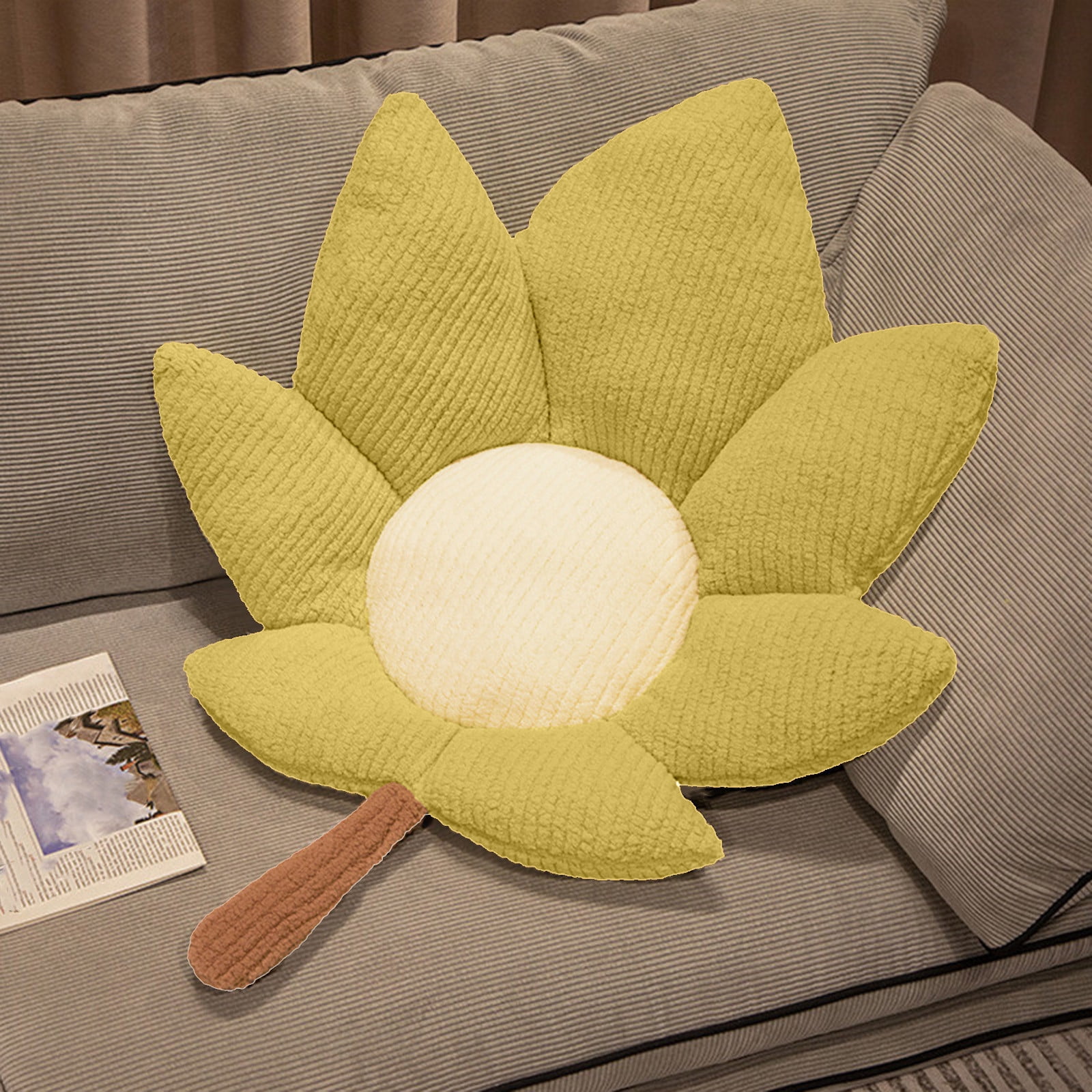 Ihhxva Cute Maple Leaf Pillow Toy, Leaf Doll, Home Sofa Cushion, Light ...