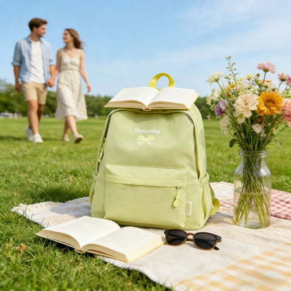 Ihhxva Fresh and Sweet Macaron Colored Backpack for , Versatile Bow ...