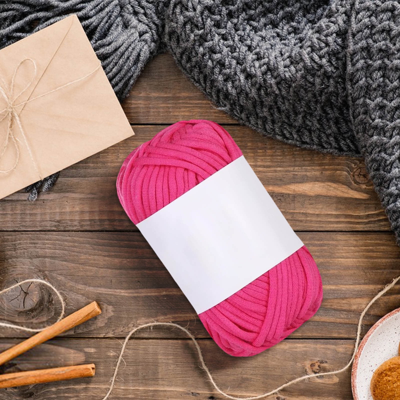 Ihhxva Hand Knitting Yarn, Crochet Wool, Milk Cotton Fiber, 25 Rose Red ...