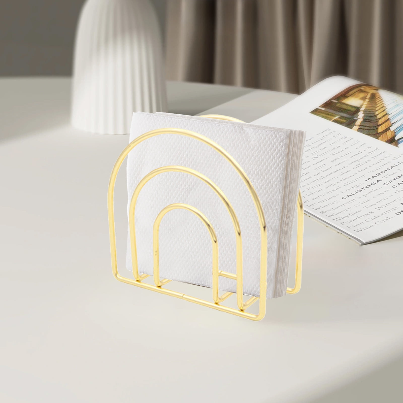 Ihhxva Modern Metal Napkin Rack for Kitchen Tables and Countertops ...