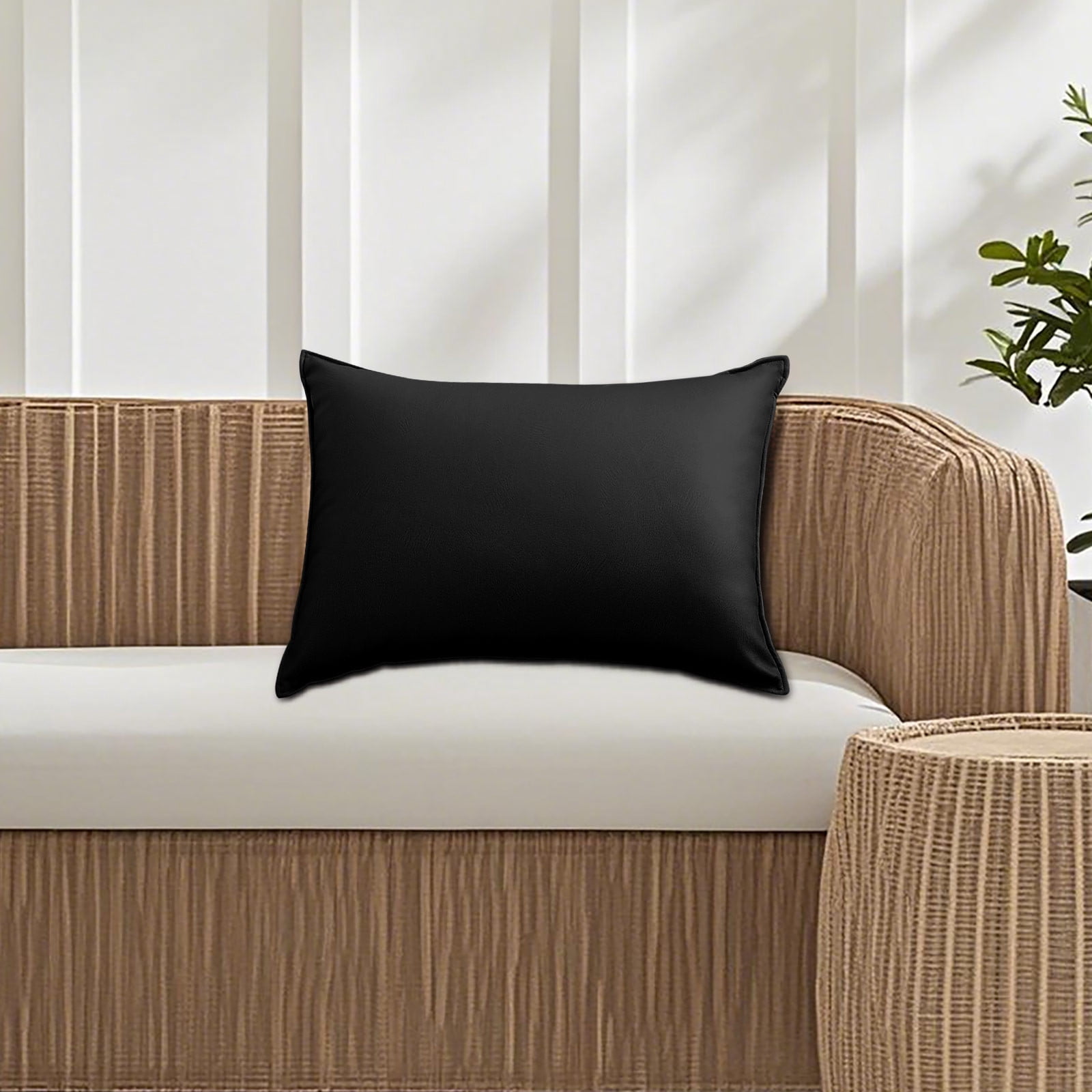 Ihhxva Outdoor Waterproof Pillow Cover, Modern Solid Color Cushion and ...