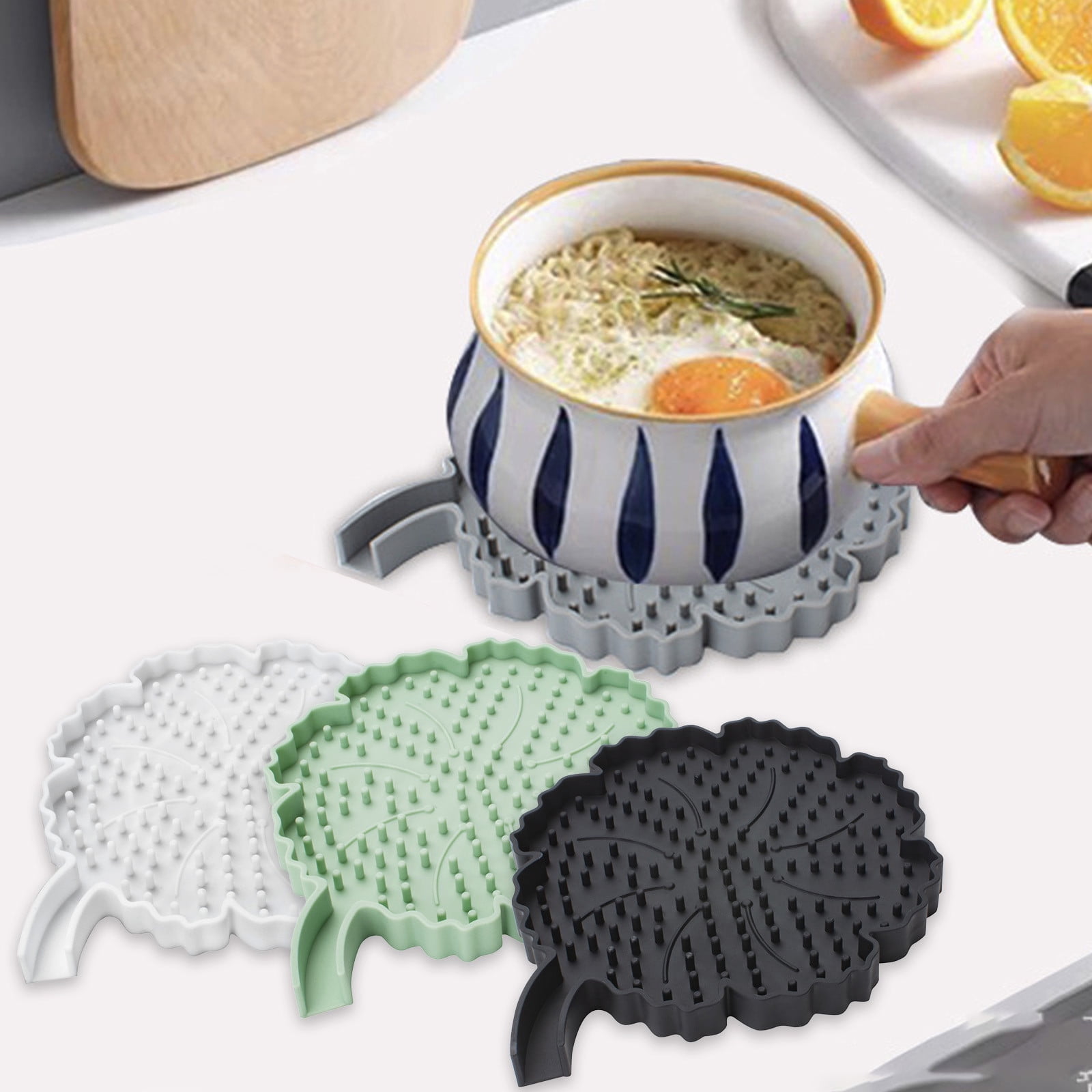 Ihhxva Silicone Soap Dish with Drain Spout, Bathroom Kitchen Sink ...