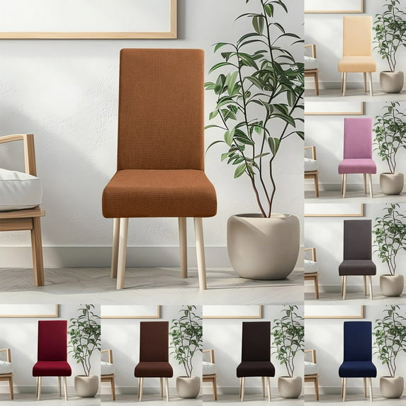 Ihhxva Solid Color Brushed High Elastic Chair Cover, Soft and ...