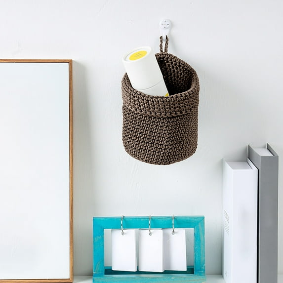 Ihhxva Storage Basket Hanging Organizer, Handmade Woven Fabric, Wall ...