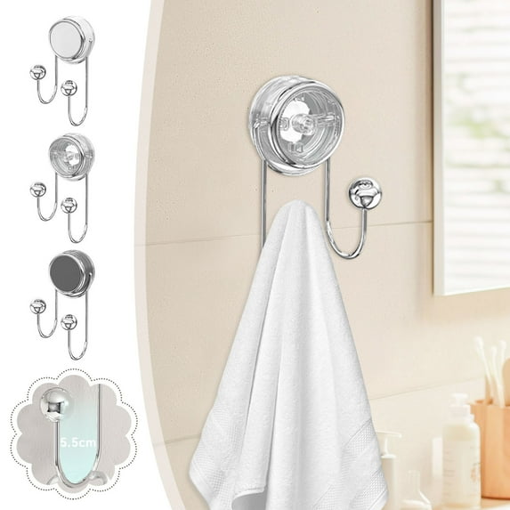 Ihhxva Suction Cup Hooks, Strong Load-bearing Adhesive, No-drill Wall ...