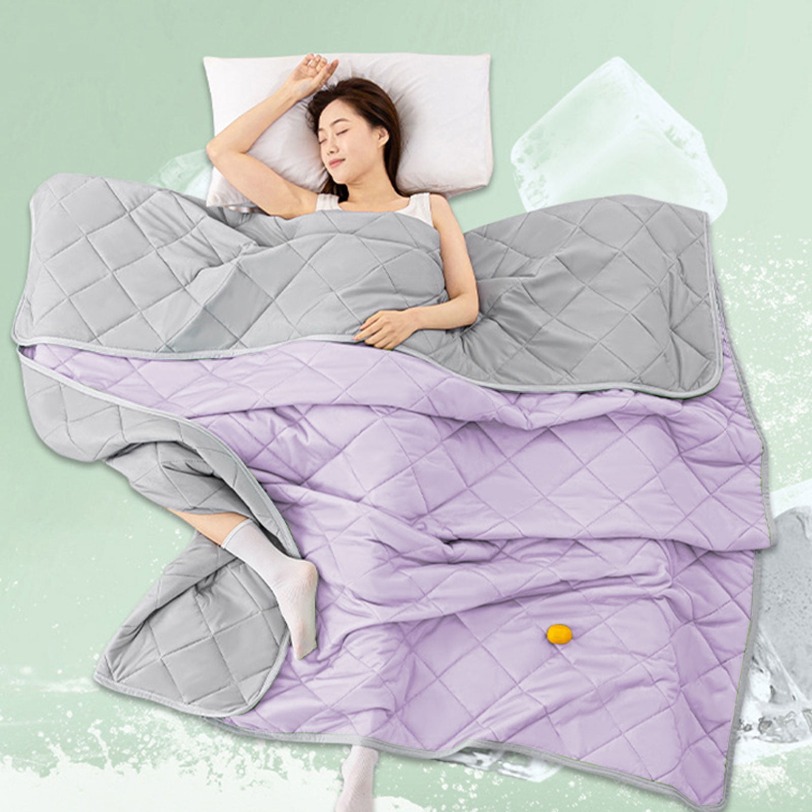 Ihhxva Summer Air Conditioning Quilt, Cooling Ice Silk Bedspread, Thin ...