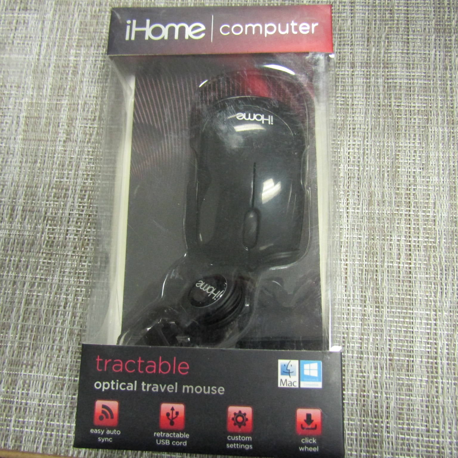 iHome computer optical travel mouse, Tractable - Walmart.com