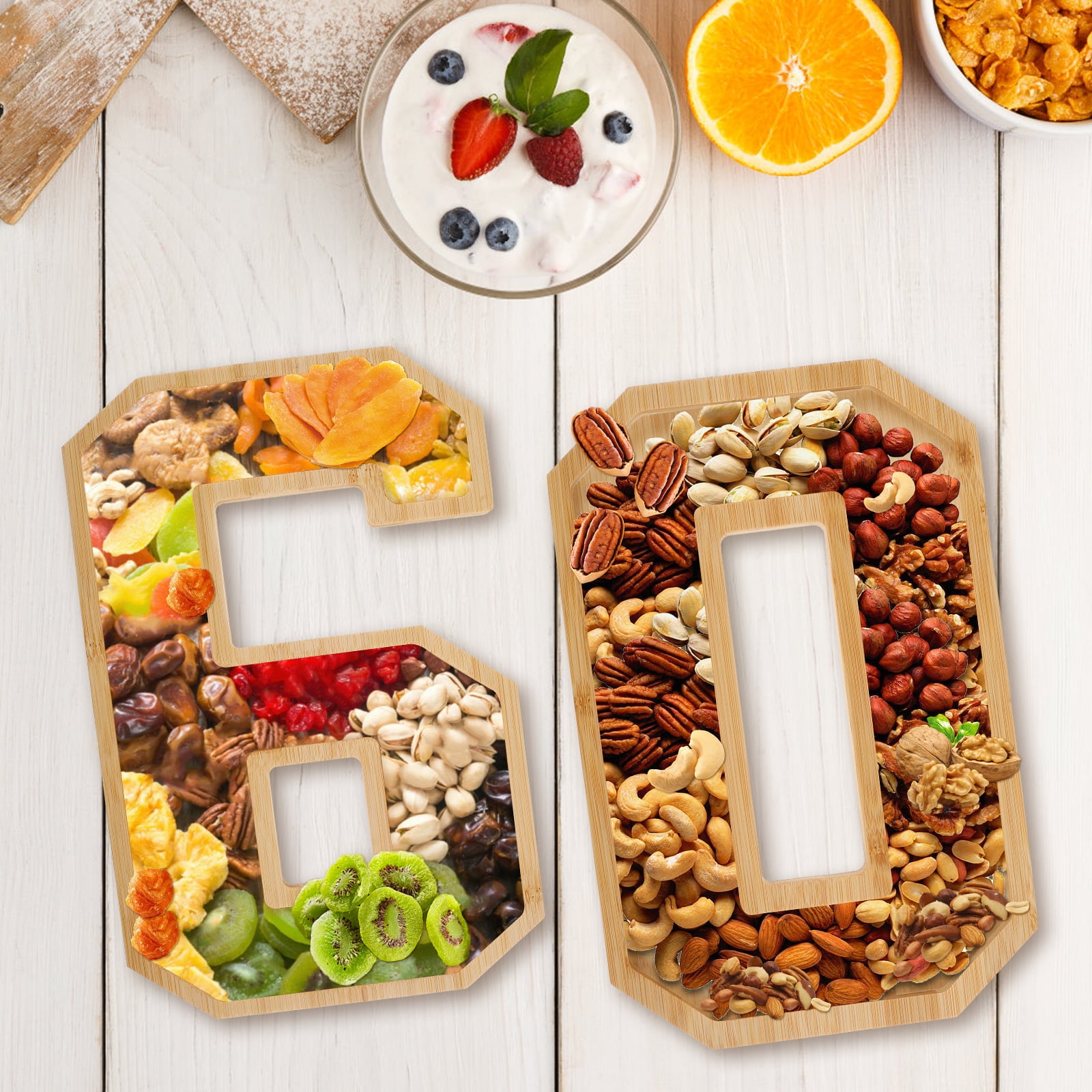 Ihvewuo 2Pcs Charcuterie Number Board Wood Cardboard Number Tray ...