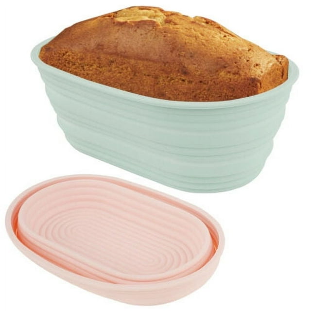 Ihvewuo 2pcs Bread Proofing Basket Silicone Oval Dough Proofing Box ...