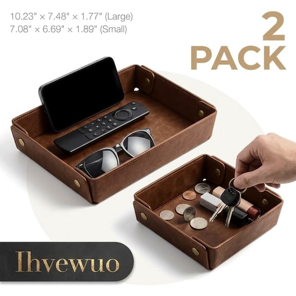 Men's Valet Trays and Organizers for Stylish Dresser Storage